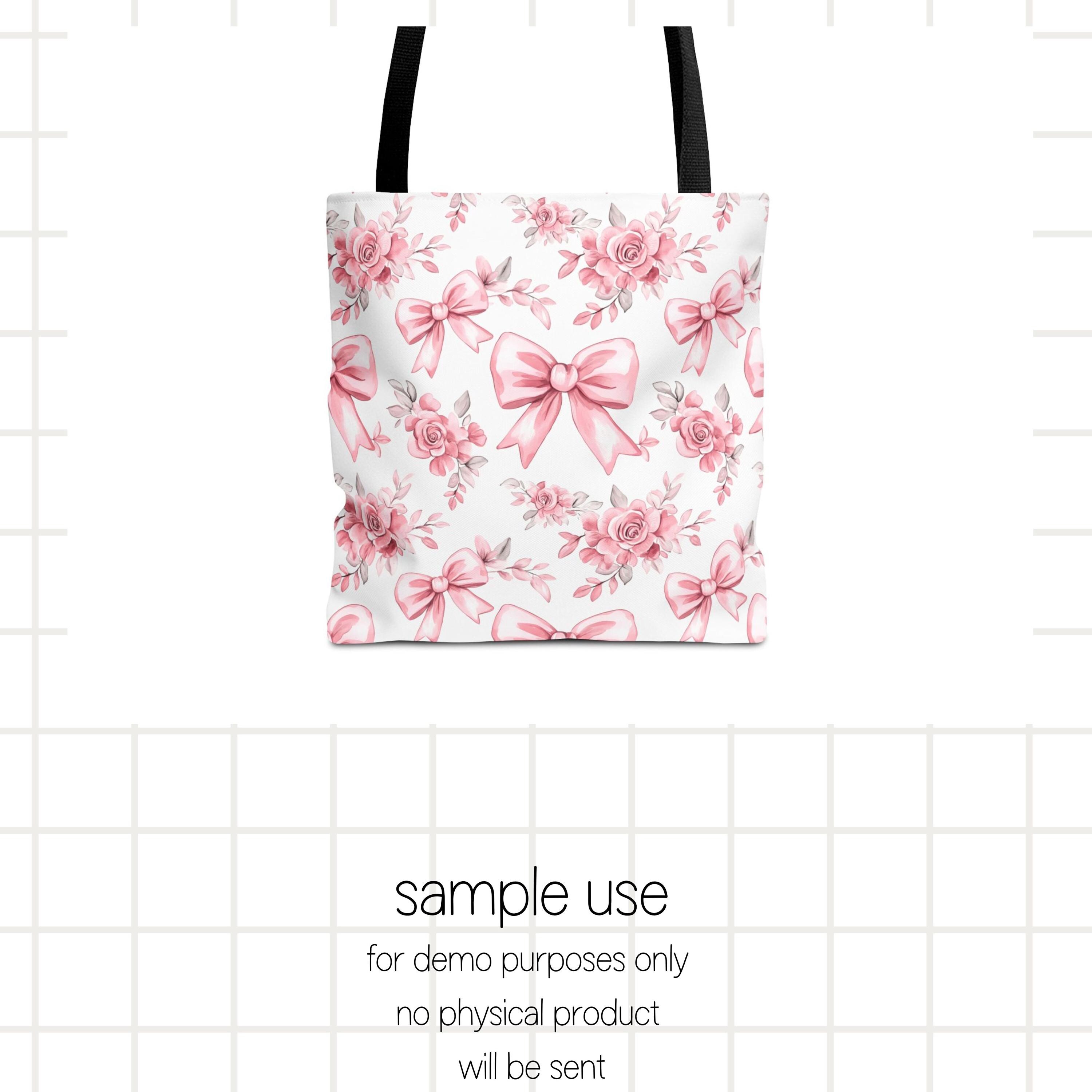 Pink Coquette Bow and Roses Seamless Pattern, Valentine Fabric (PNG) - Etsy