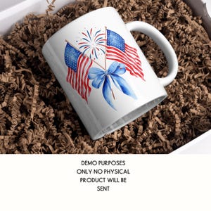 USA Flag Coquette 4th of July Cute Preppy Watercolor Fourth of July Bow ...