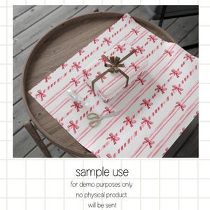 Red Watercolor Coquette Bow Seamless Pattern, Christmas Pattern ...