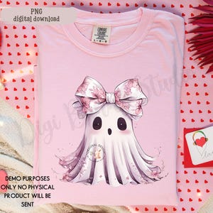 Pink Halloween Ghost Coquette Bows PNG Spooky Season Aesthetic Coquette ...