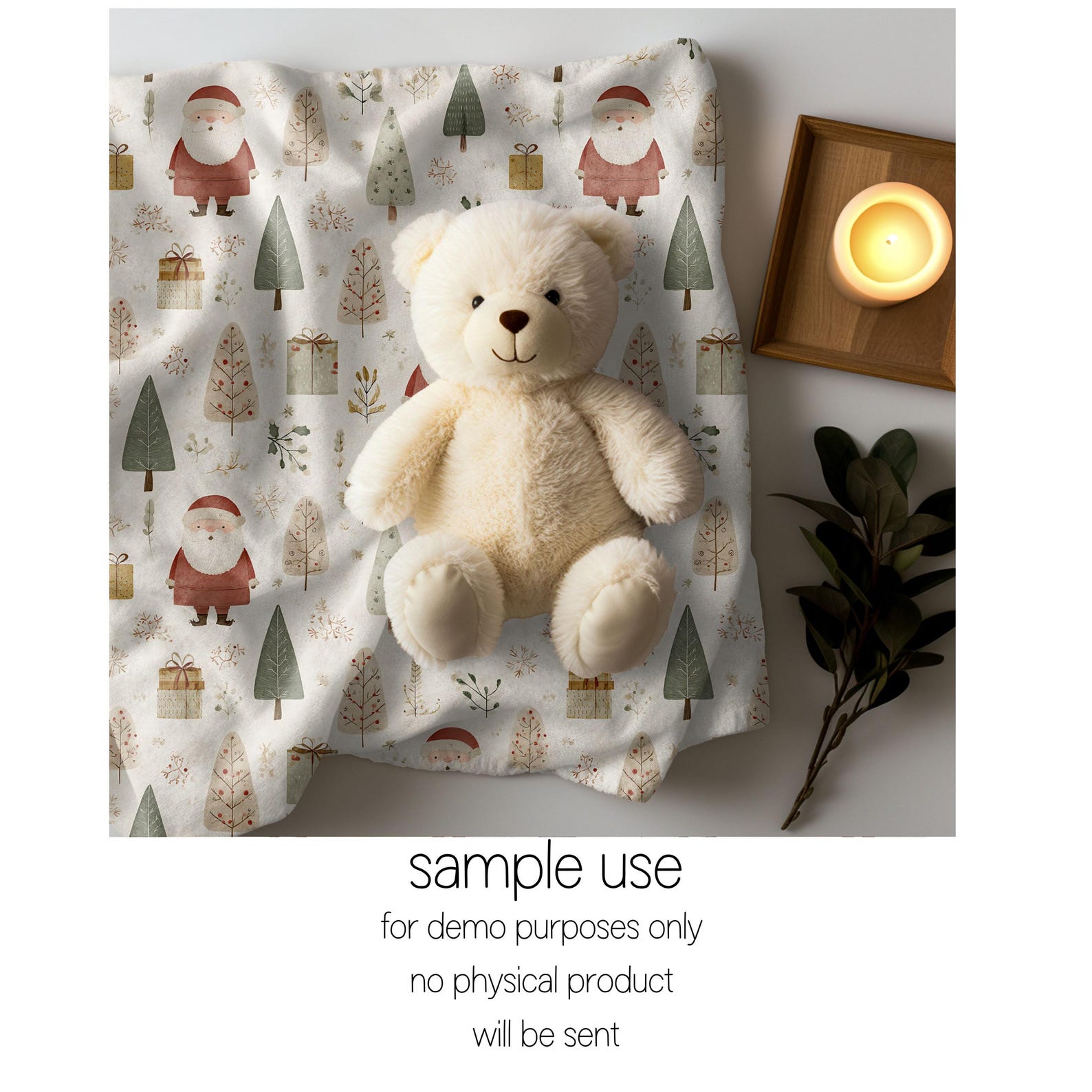 Scandinavian Santa Seamless Pattern | Watercolor Christmas Trees ...