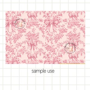 Pink Toile Coquette Seamless Pattern Pink Chinoiserie Bow Vintage Style ...