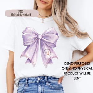 Purple Coquette Bow Clipart, Lavender Ribbon PNG (digital Download) - Etsy