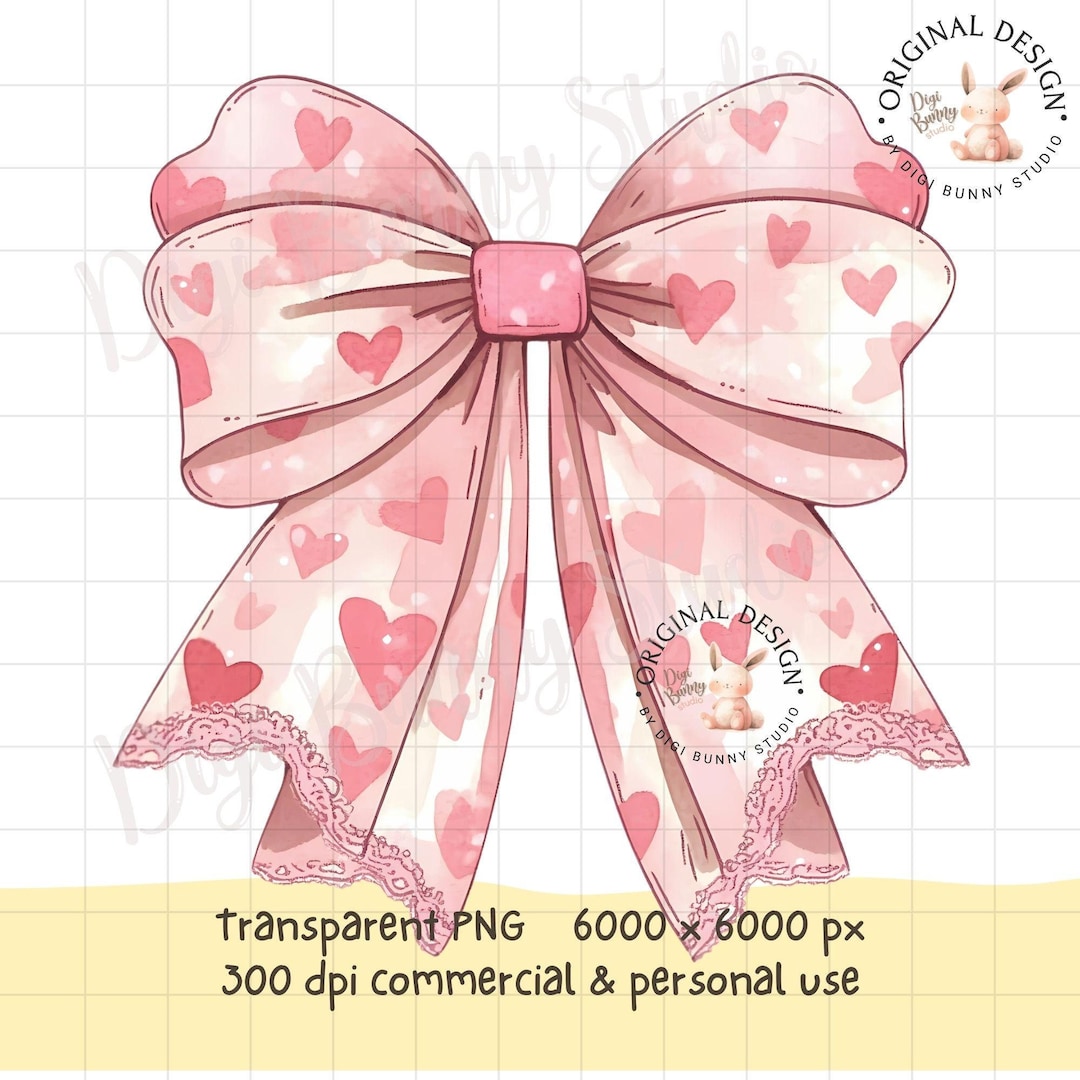Pink Heart Valentine Coquette Bow, Valentines Png, Valentines Day Png ...