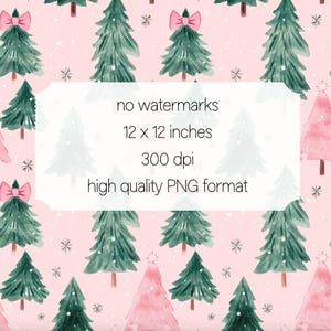 Christmas Coquette Christmas Tree Seamless Pattern, Christmas Pattern ...