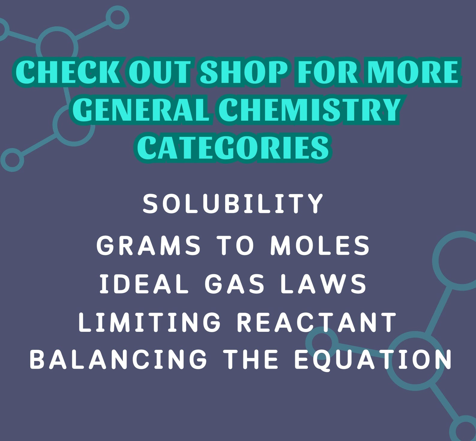 Solubility General Chemistry Practice Problems & Answers - Etsy