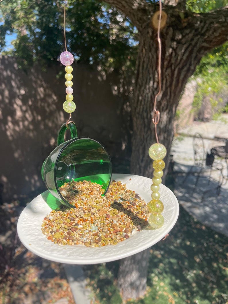 Teacup Bird Feeder - Etsy