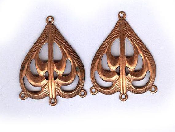 Vintage CONNECTOR FINDINGS Fancy Finding One Hole to Three | Etsy