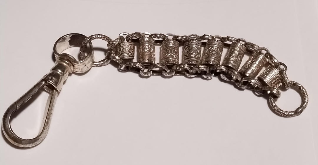 Vintage Book CHAIN Patinaed Brass Chain, CIVIL WAR Era, Chased and ...