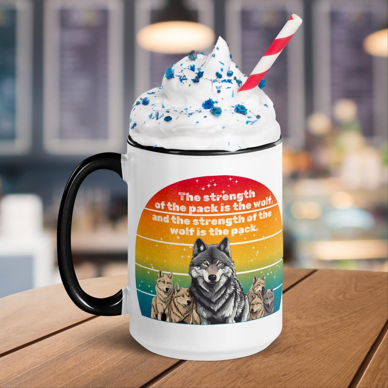 Strength of the Wolf Mug With Color Inside - Etsy