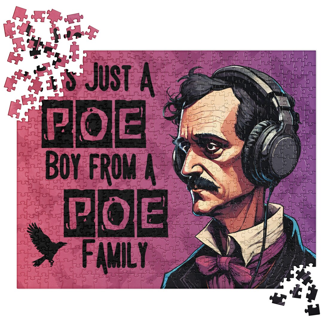Edgar Allen Poe + Queen Jigsaw Puzzle - Etsy