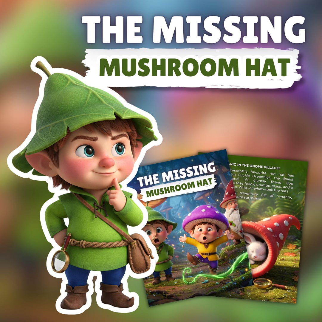 Children's Book | the Missing Mushroom Hat Storybook (digital Download ...