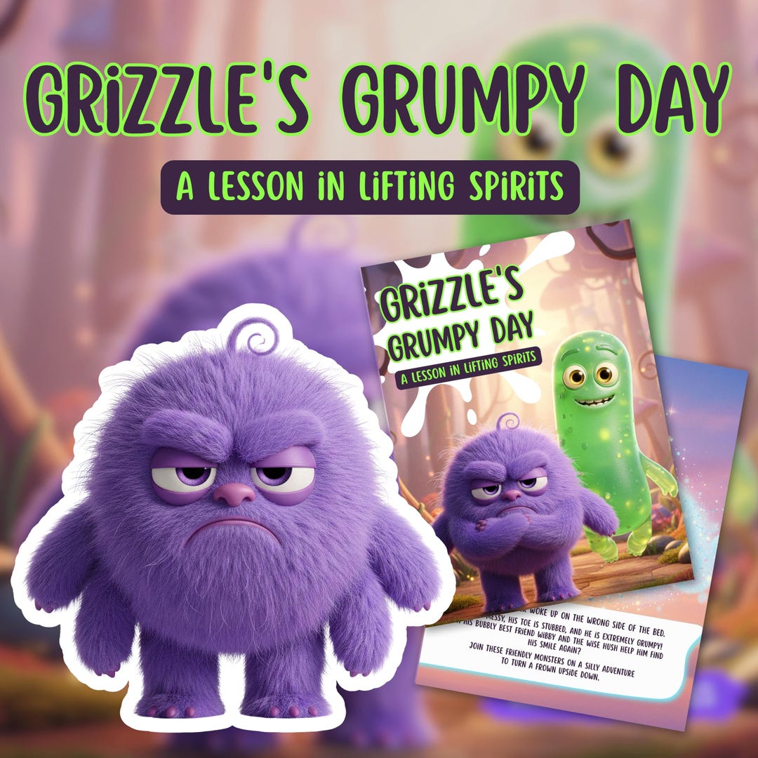 Kids Storybook: Grizzle's Grumpy Day (PDF Ebook) - Etsy