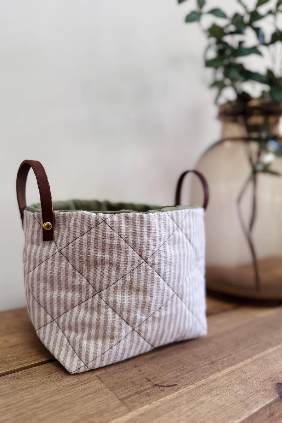 Small Quilted Basket - Etsy