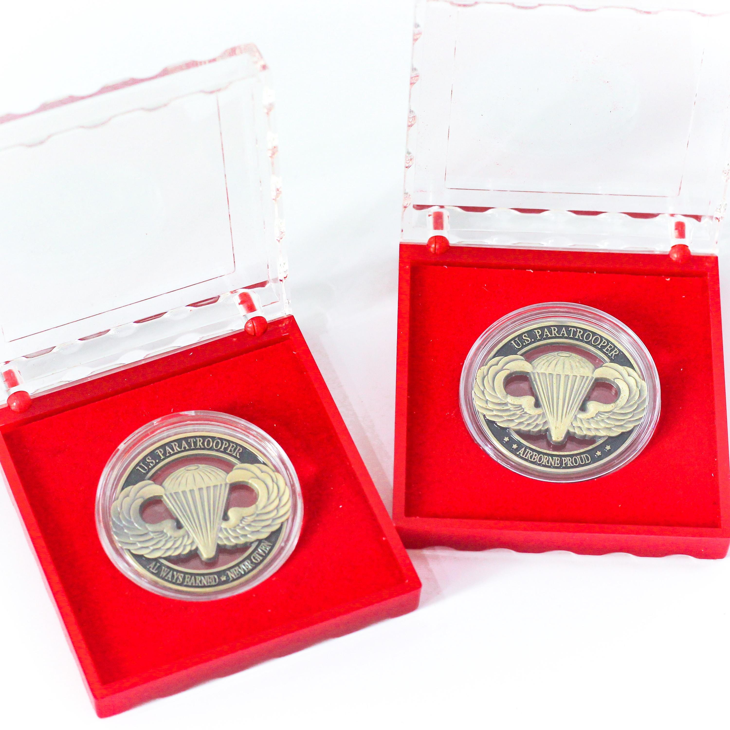 2PCS US Paratrooper Commemorative Coin - Military Tribute Collection ...