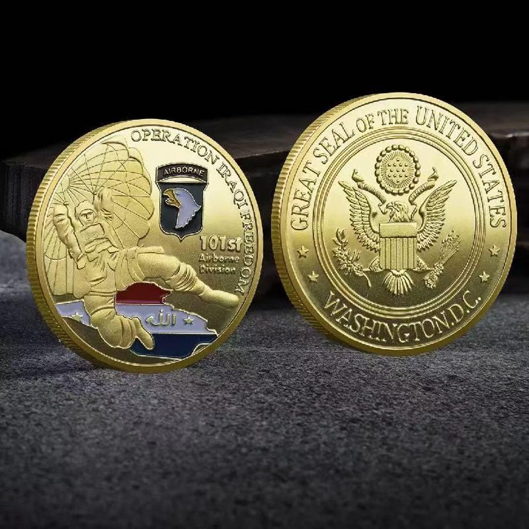101st Airborne Division Challenge Coins - Gold Plated Double - Sided ...