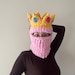Handmade Knit Princess Crown Balaclava Mask: Queen Beanie - Etsy