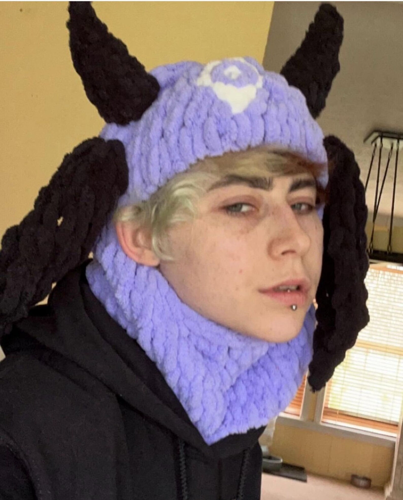 Devil Balaclava, Custom Devil Horn Balaclava, Balaclava With Horn, Rave ...