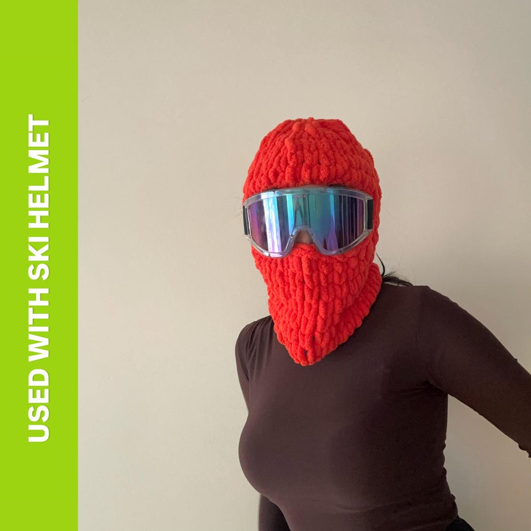 Ski Helmet Cover Mask Balaclava, Ski Mask, Snowboard Mask, Knitted ...