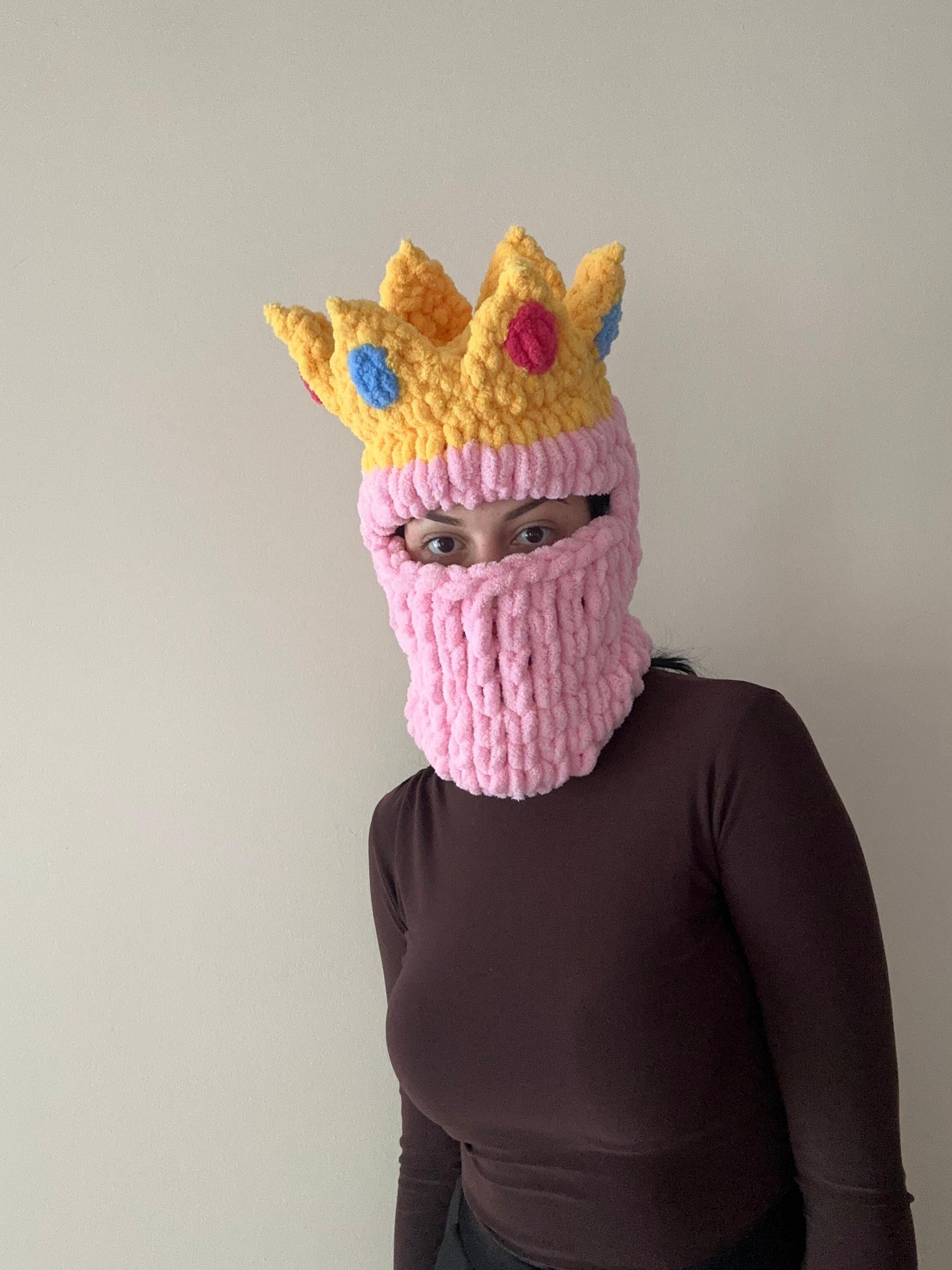 Handmade Knit Princess Crown Balaclava Mask: Queen Beanie - Etsy