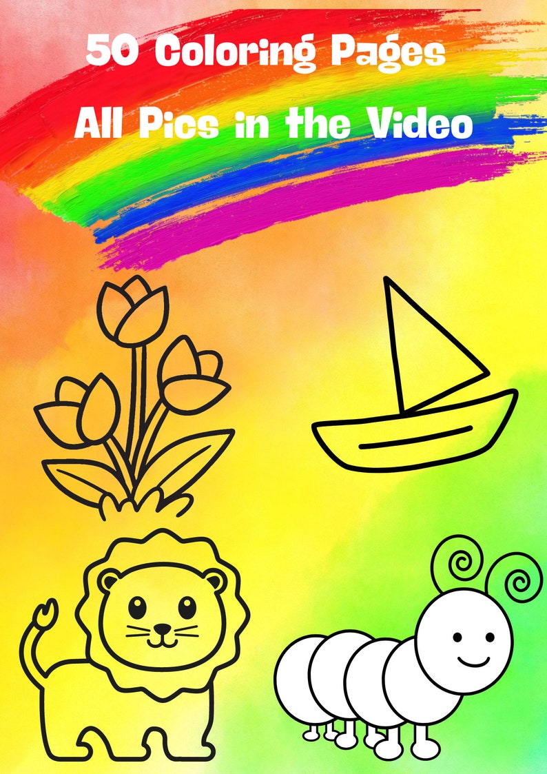 50 Coloring Pages My First Coloring Doodle Book Fun and Creative Kids ...
