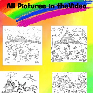 50 Coloring Pages of Farm Animals Fun and Creative Kids Activities ...