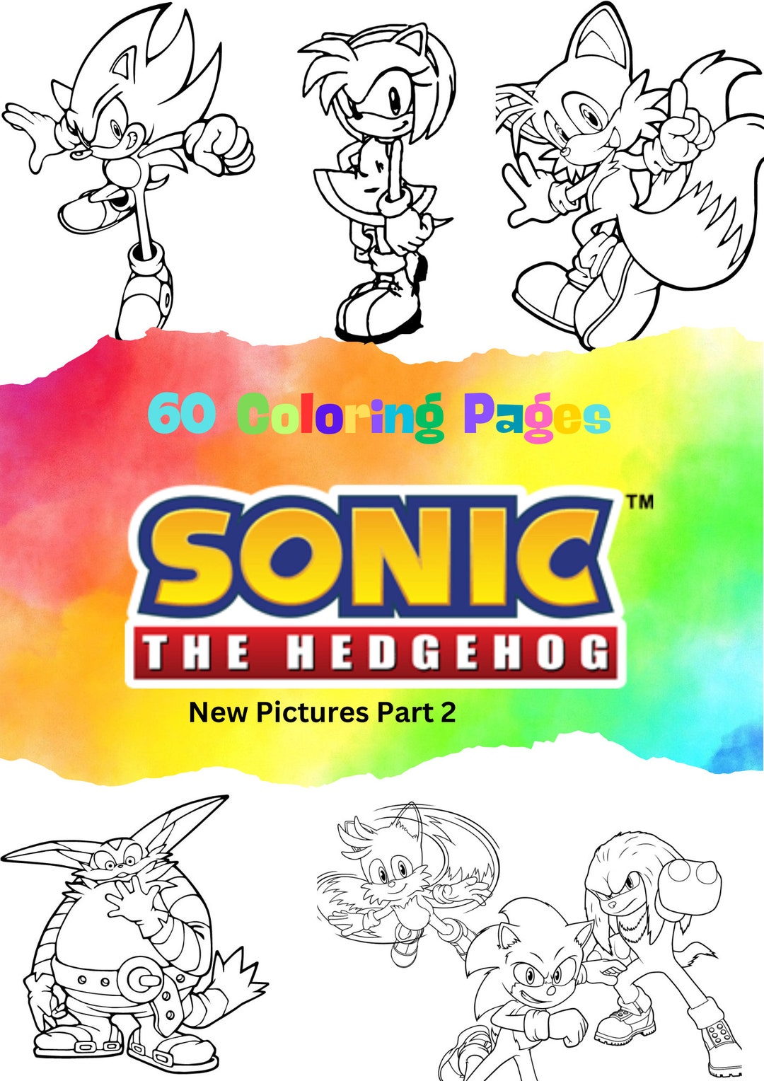 60 Coloring Pages Super Sonic NEW Pictures Part 2 Fun and Creative Kids ...