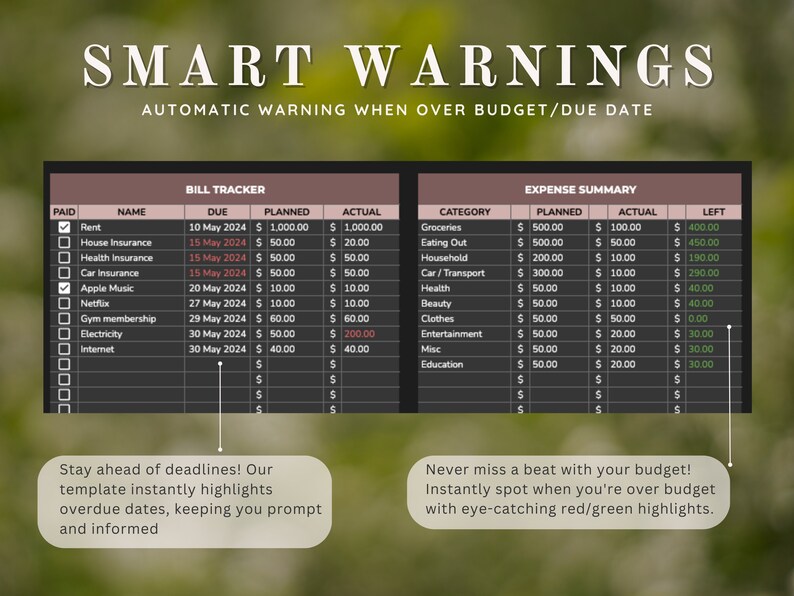 Dark Mode Simple Budget Planner Easy & Beginner Budgeting Planning ...