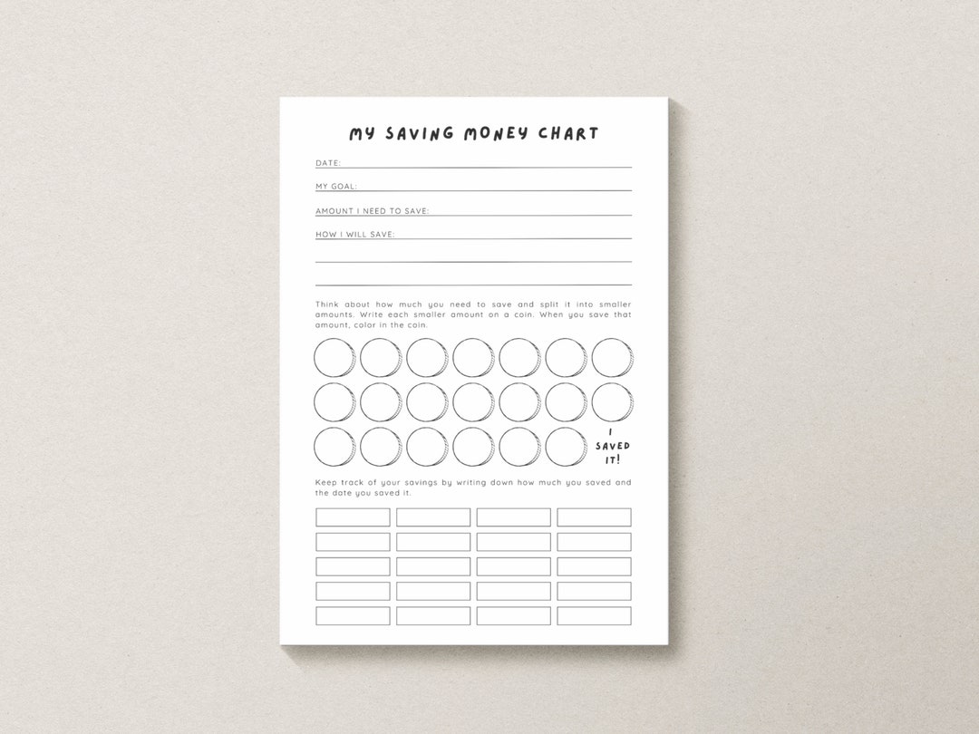 My Savings Money Chart A4 | Fun and Interactive Savings Tracker for ...