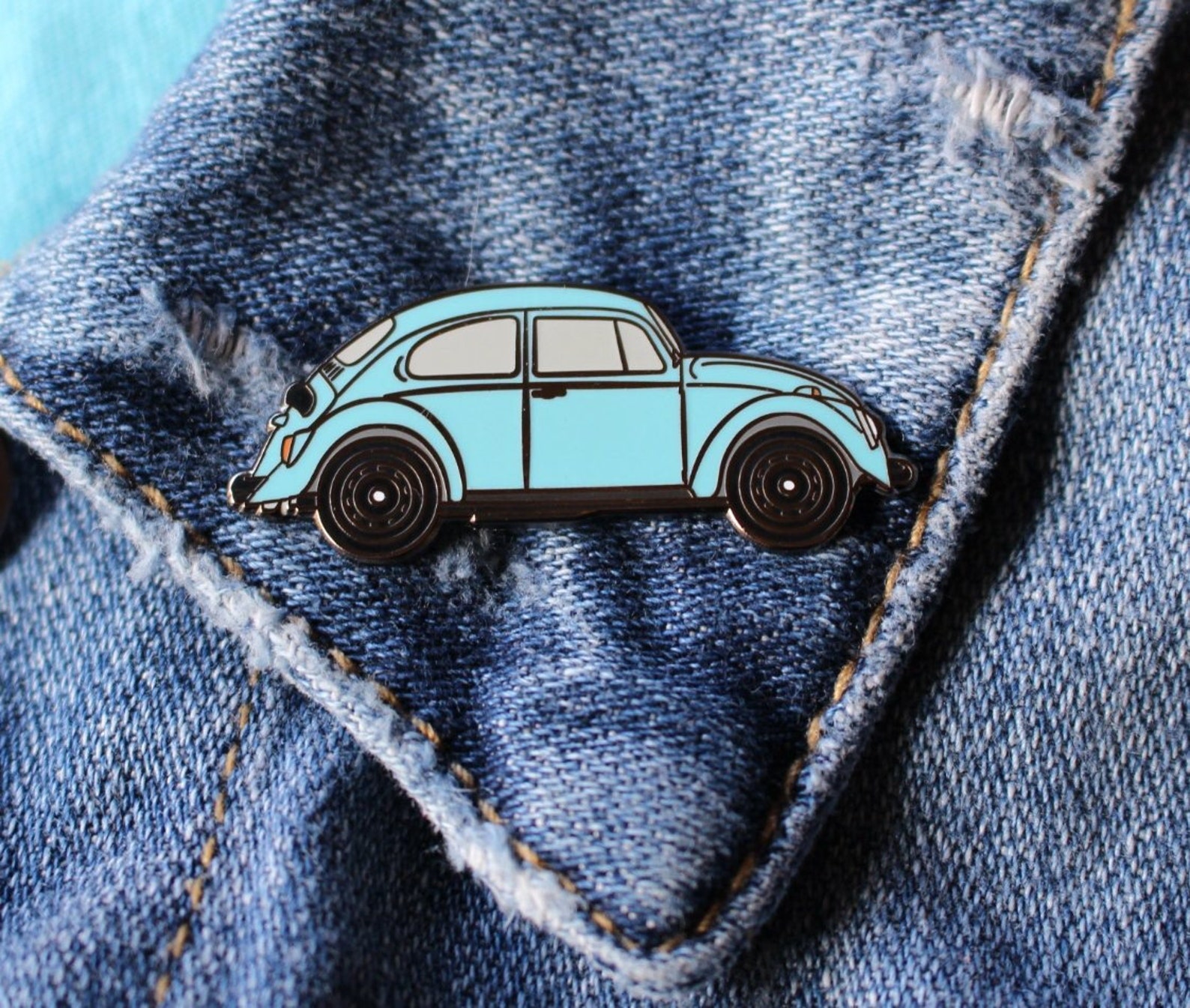 Enamel Lapel Pin Red Yellow Blue Car Emma Swan's Once Upon - Etsy