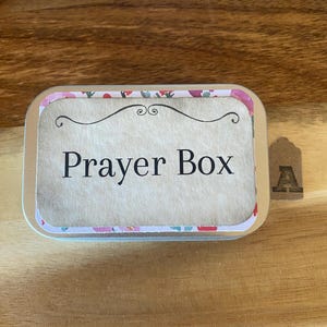 Prayer Box Tin W/handmade Clay Pocket Cross, Clay Heart, Pen & Plenty ...