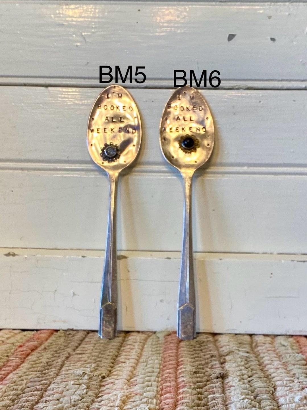 I'm Booked All Weekend Reimagined Hand Stamped Vintage Silverplate Lg ...