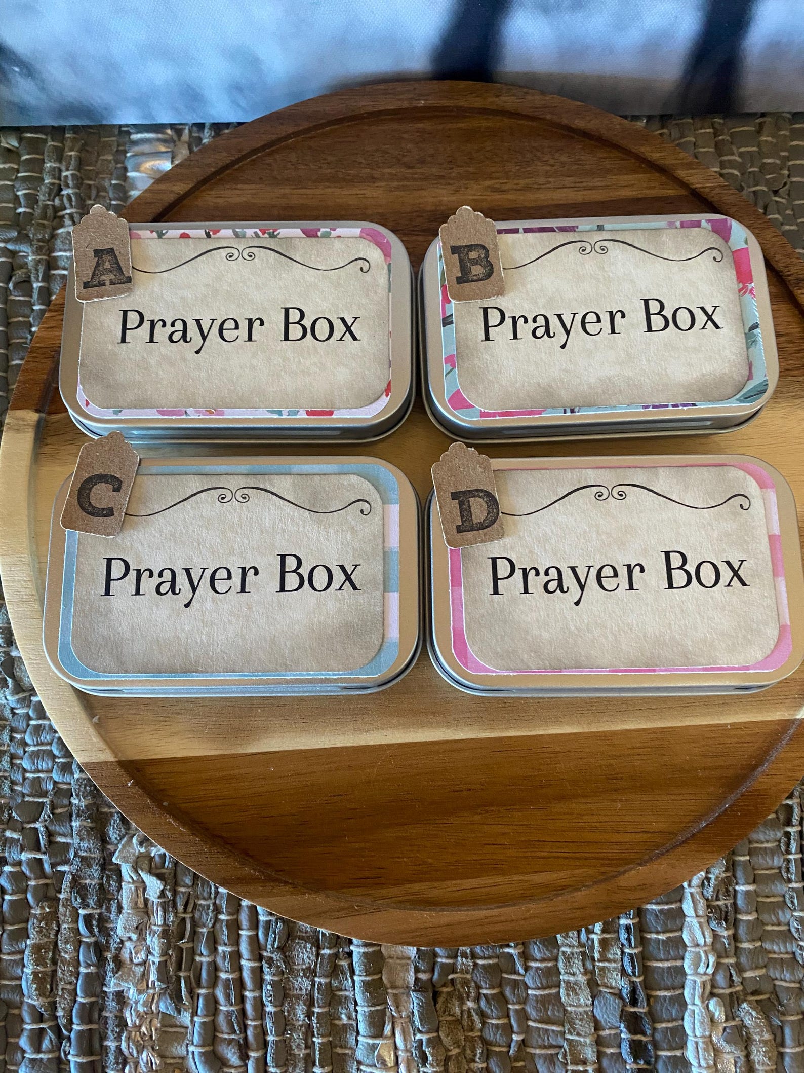 Prayer Box Tin W/handmade Clay Pocket Cross, Clay Heart, Pen & Plenty ...