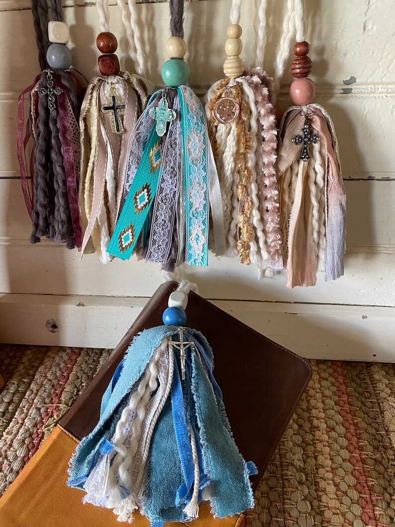 Handmade Chunky Tassels Bible Bookmark Tasselbookmark chunky Tassel car ...