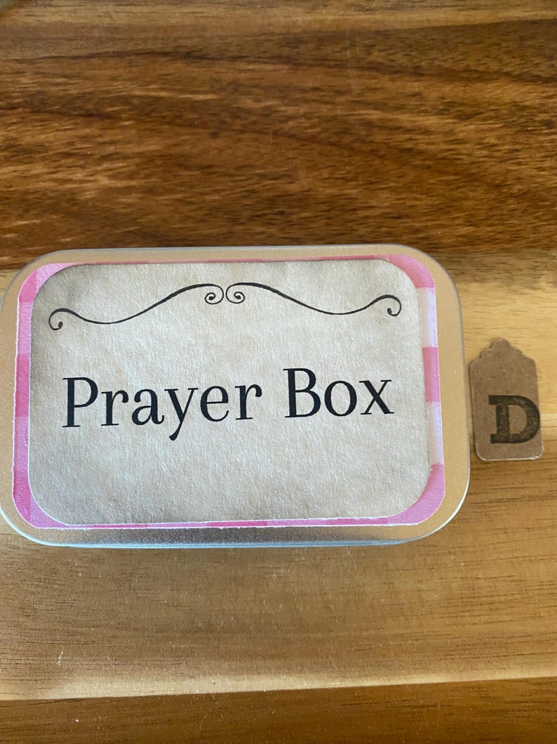 Prayer Box Tin W/handmade Clay Pocket Cross, Clay Heart, Pen & Plenty ...
