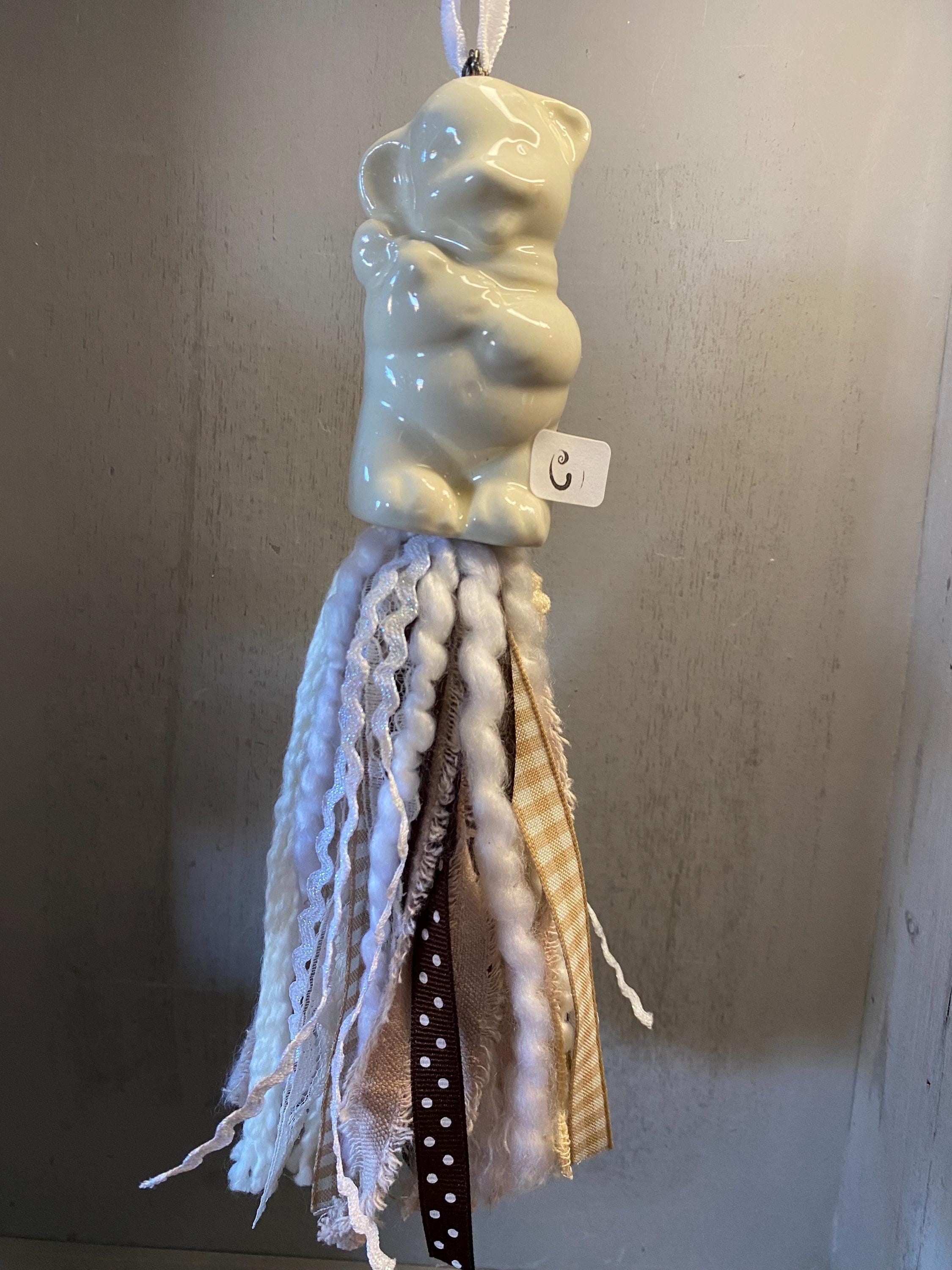 Reimagined Owl*dutch Boy or Bear Salt/pepper Shaker*chunky Tassels*fan ...