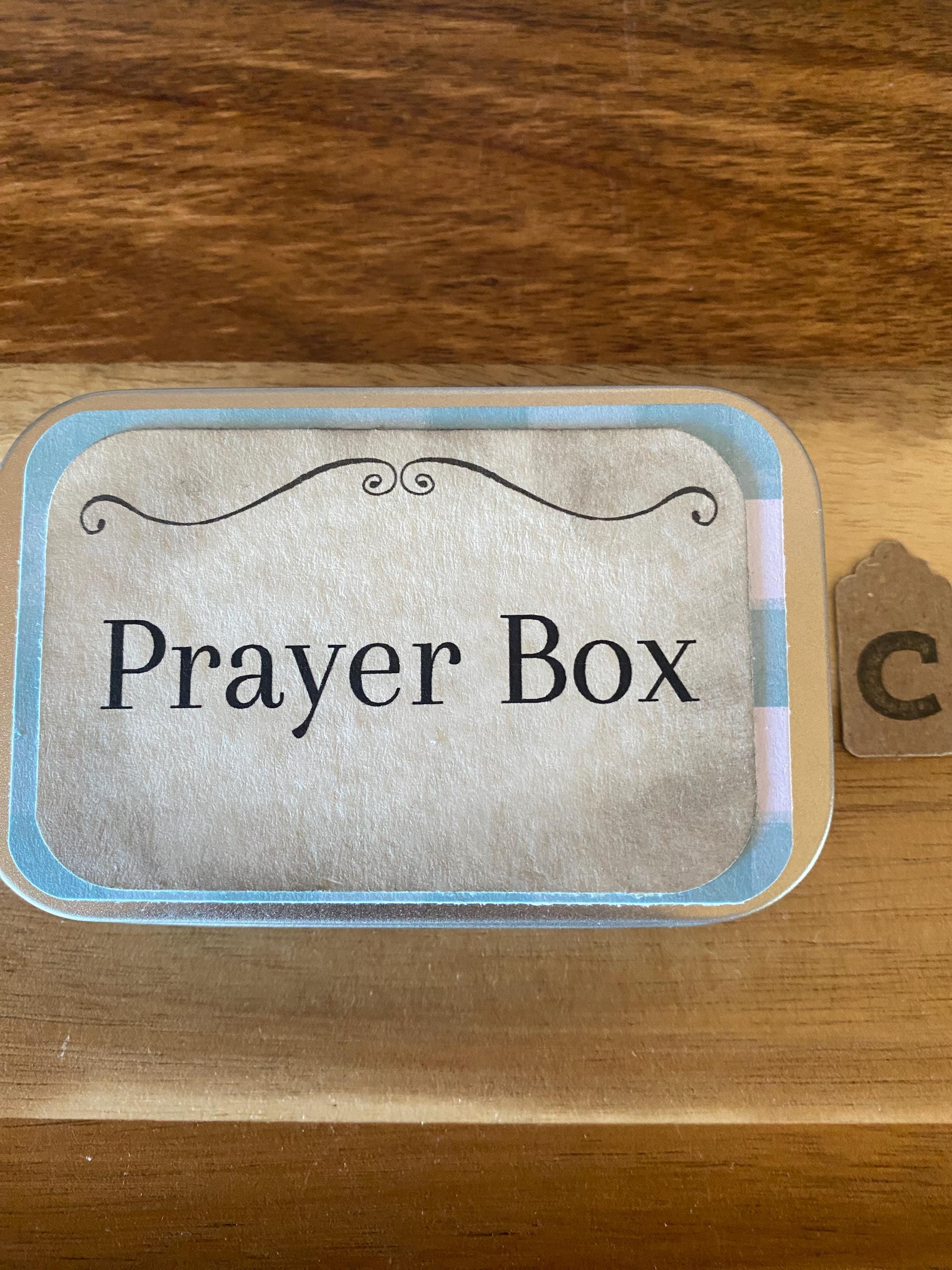 Prayer Box Tin W/handmade Clay Pocket Cross, Clay Heart, Pen & Plenty ...