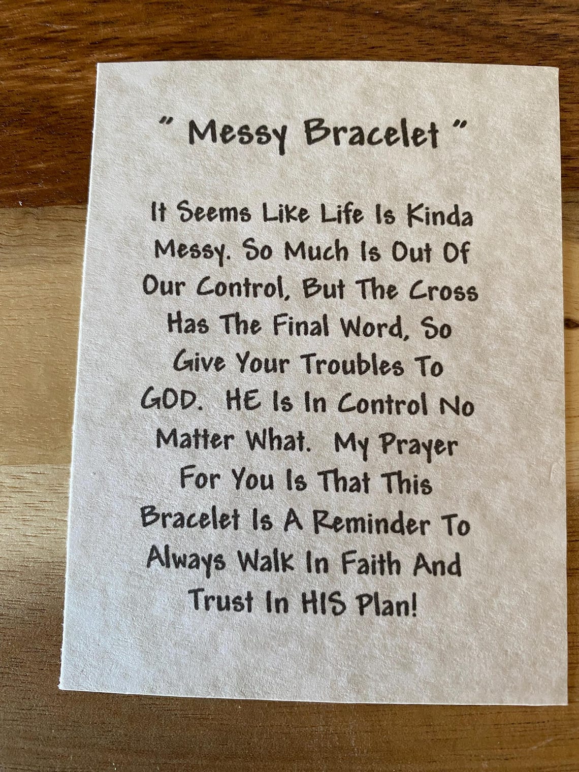 The Messy Bracelet*hand Beaded*life is Kinda Messy*the Cross Has the ...