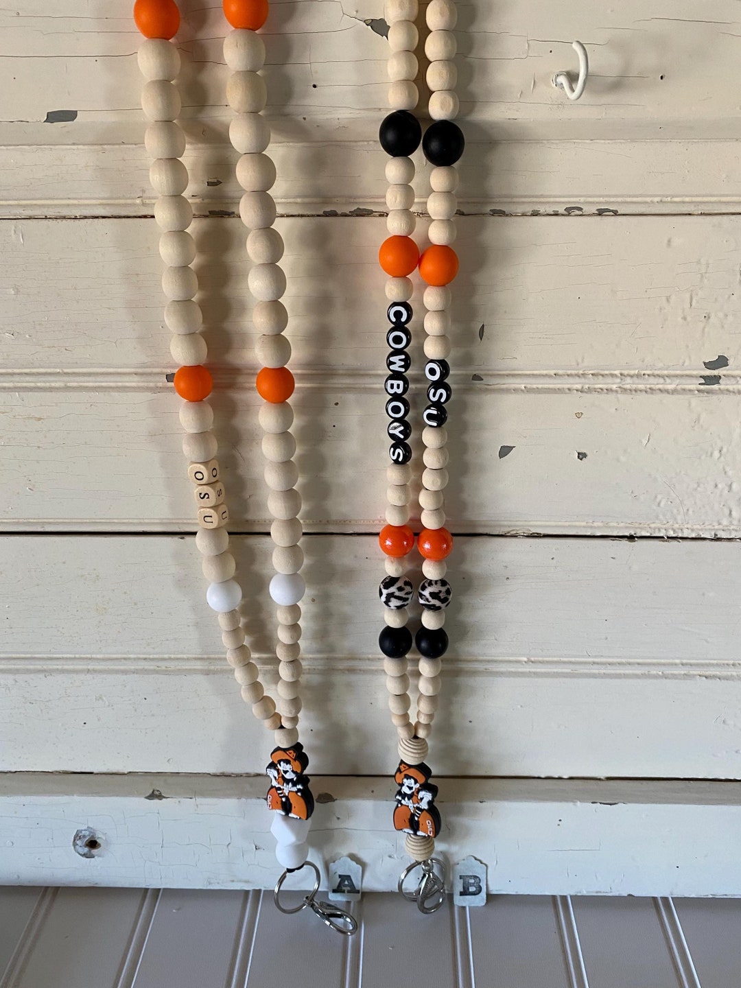 OSU Cowboys Lanyard/i.d./badge Holderbreakaway Lanyardwood/silicone ...