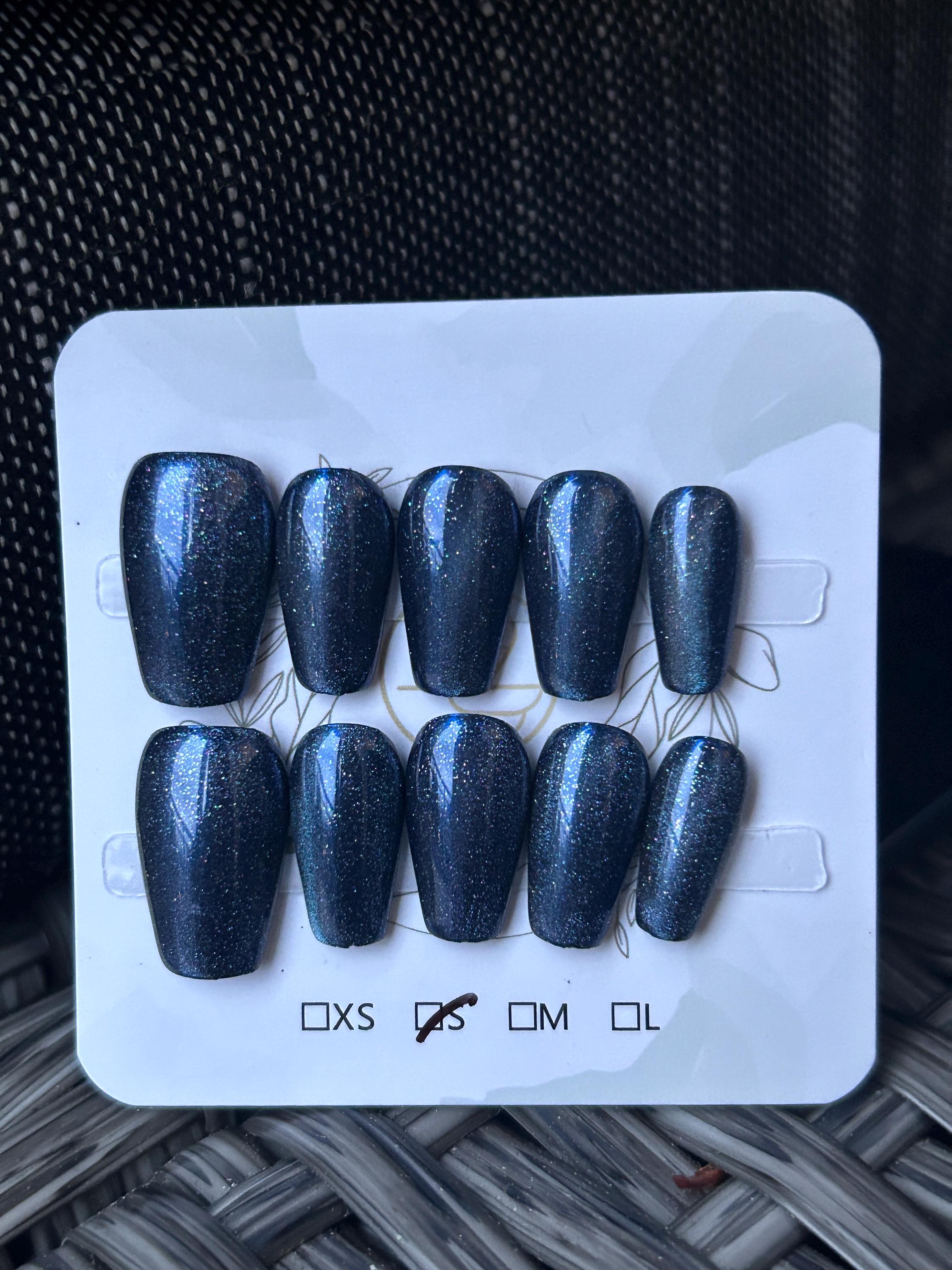 Mystic Blue- Cat Eye With Mirror Powder - Etsy