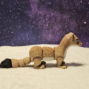 Articulated Weasel Figurine: 3D Printed Poseable Desk Pet - Etsy