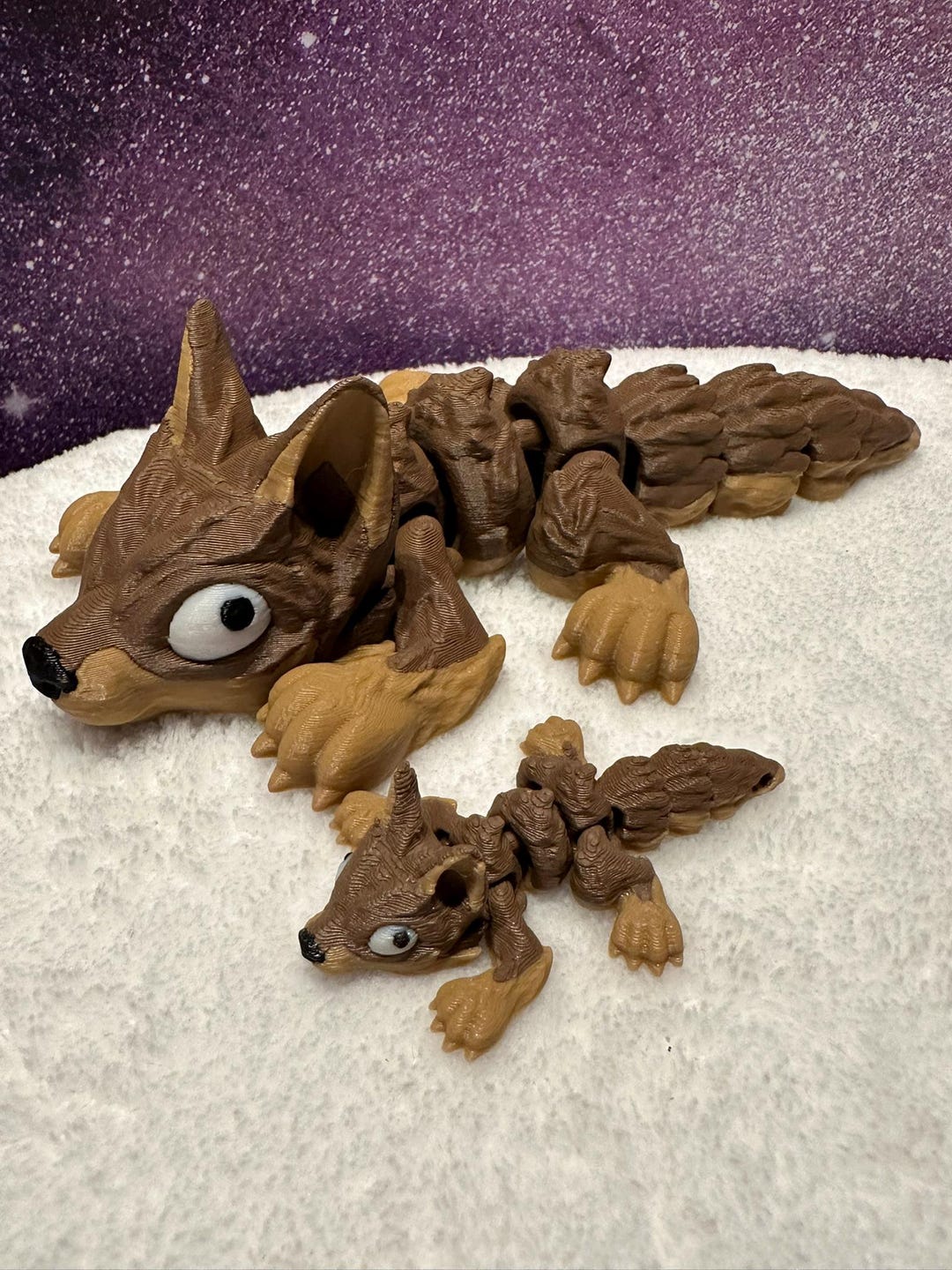 Wolf Pup Fidget Toy Articulated and Playful 3D Printed Desk Companion ...