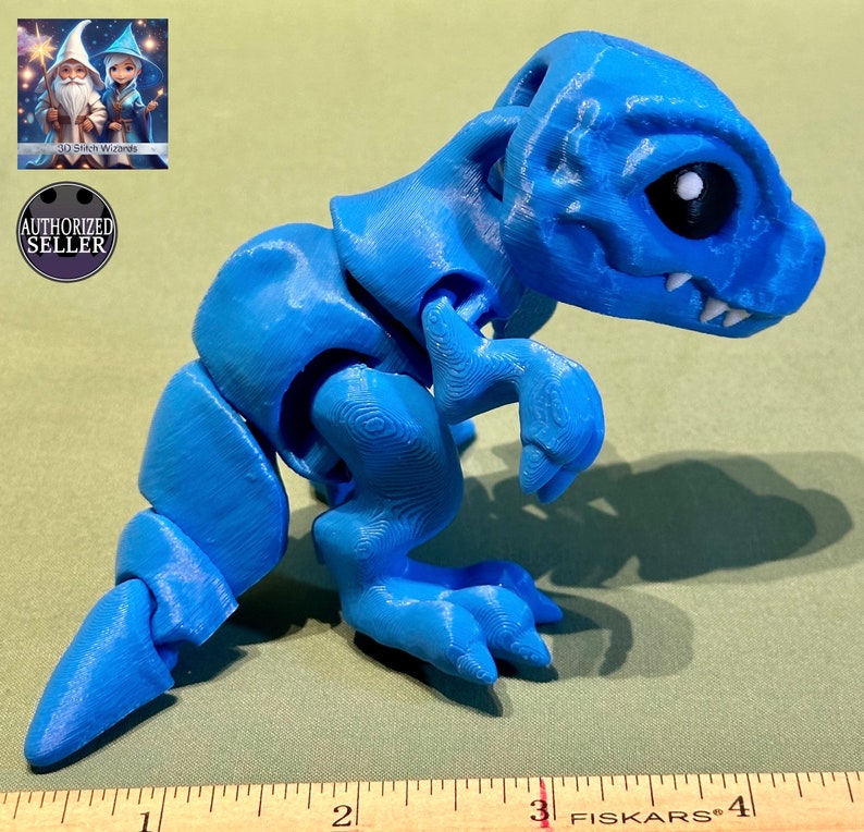 Tiny T-rex Fidget Toy Colored 3D Articulated Toy Flexible Desk Toy Desk Toy 3D Printed Funny ...