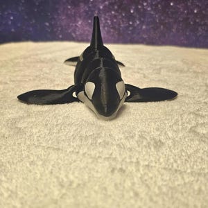 Articulated 3D Printed Orca Figurine – Poseable Killer Whale, Desk Pet ...