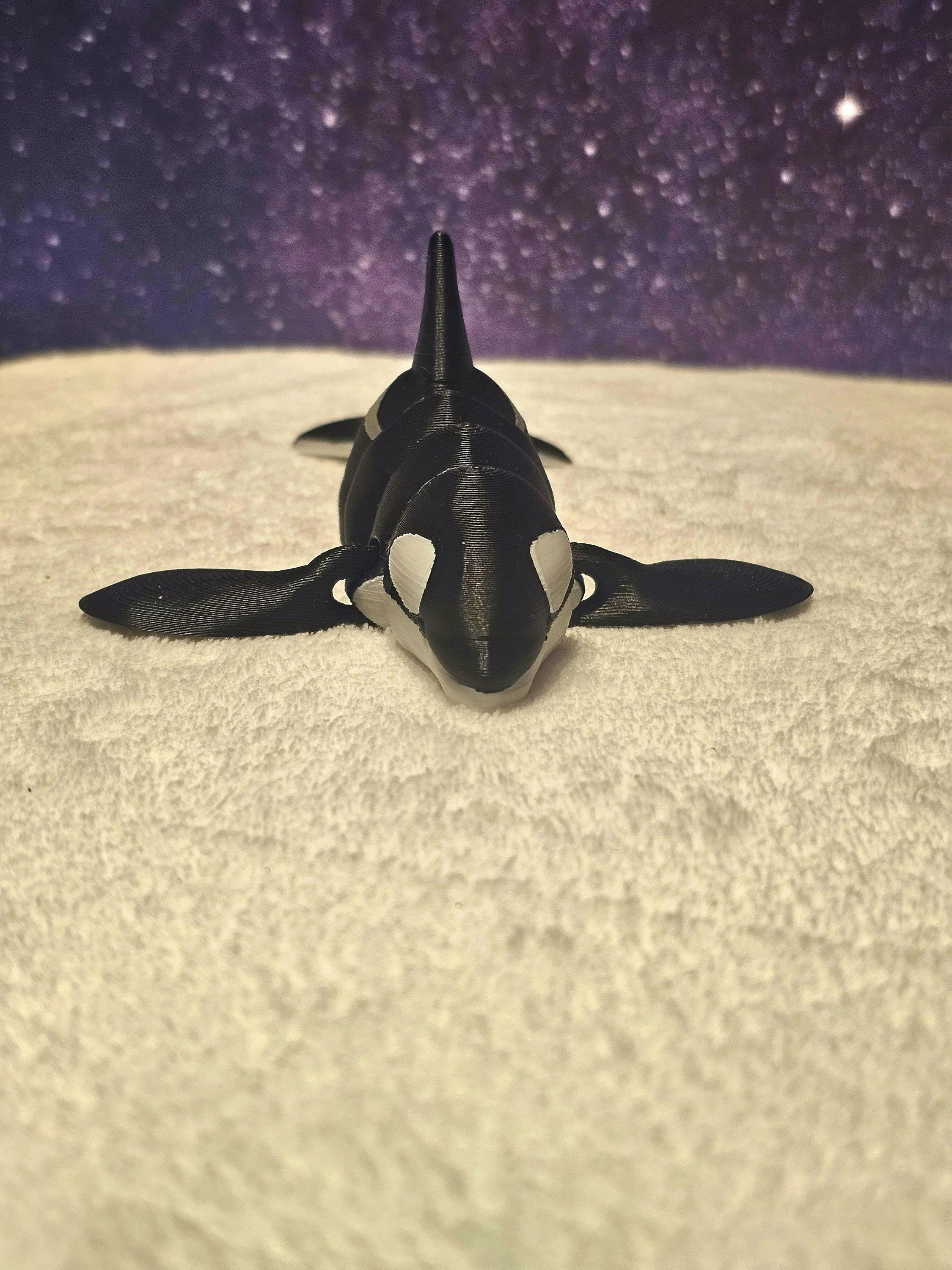 Articulated 3D Printed Orca Figurine – Poseable Killer Whale, Desk Pet ...