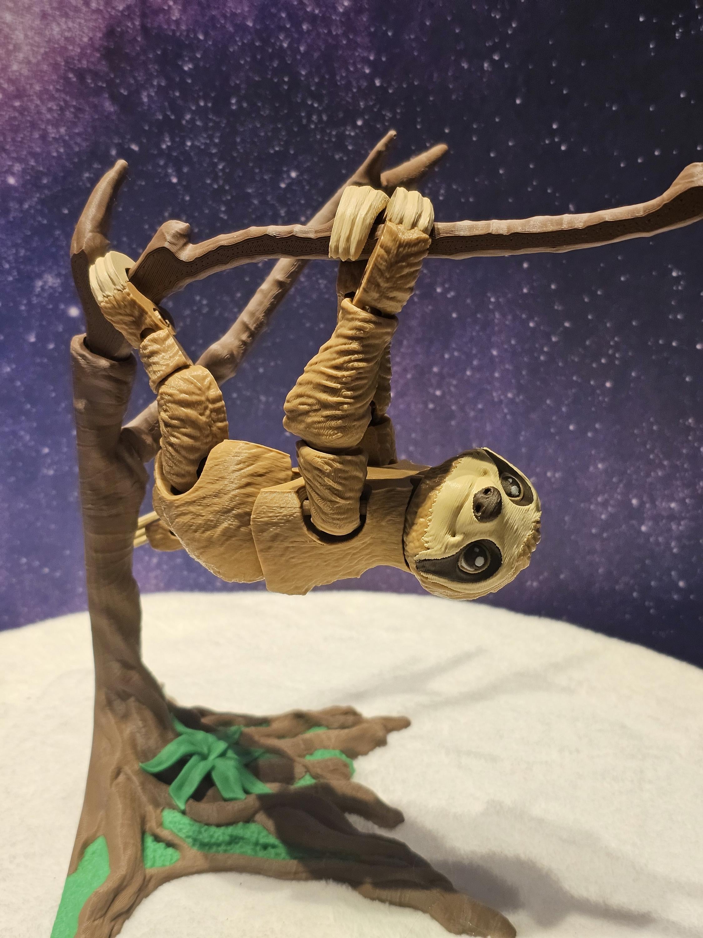 Articulated Sloth Figurine: 3D Printed Poseable Desk Pet - Etsy