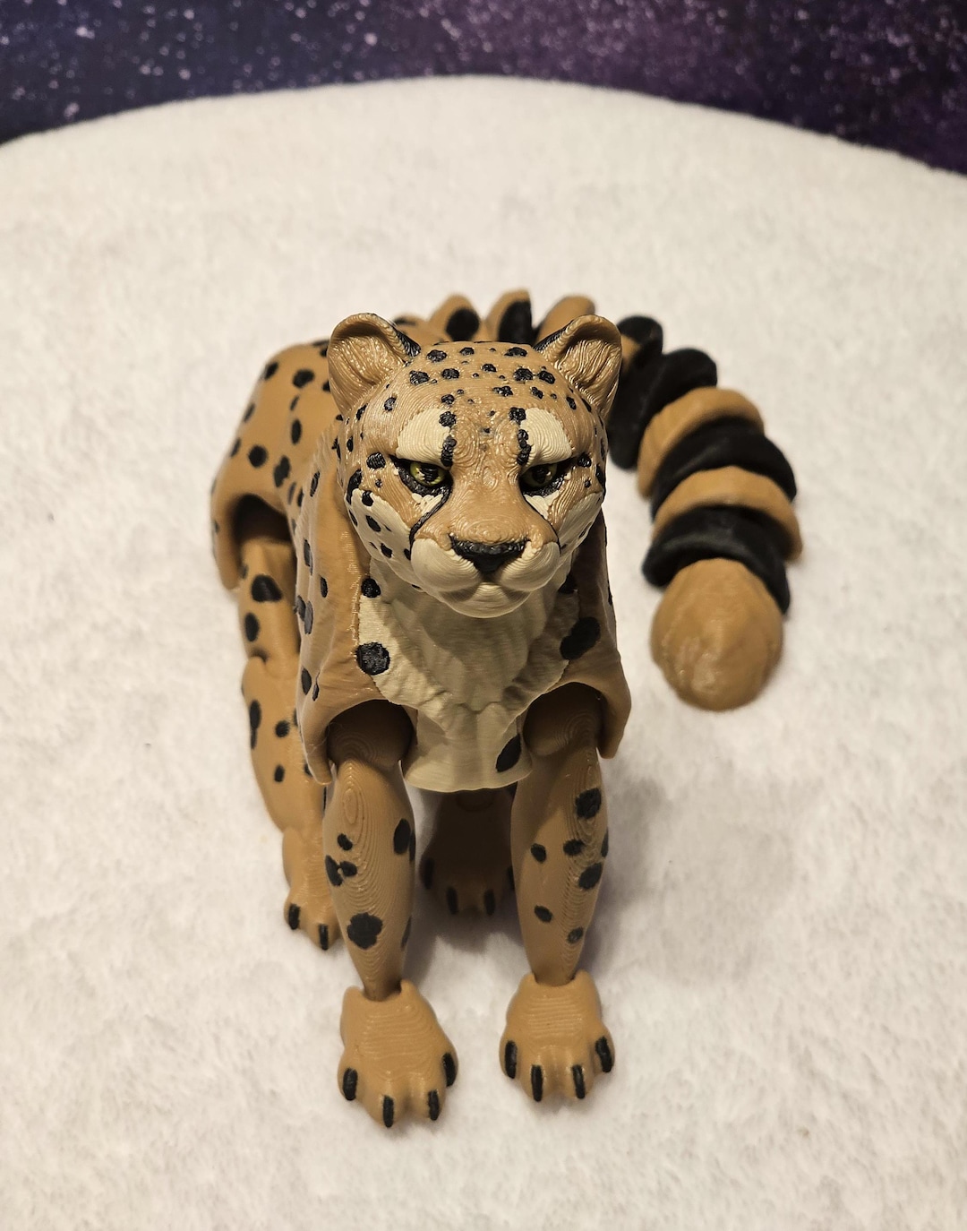 Articulated Cheetah Figurine: 3D Printed Desk Decor, Safari Animal Gift ...
