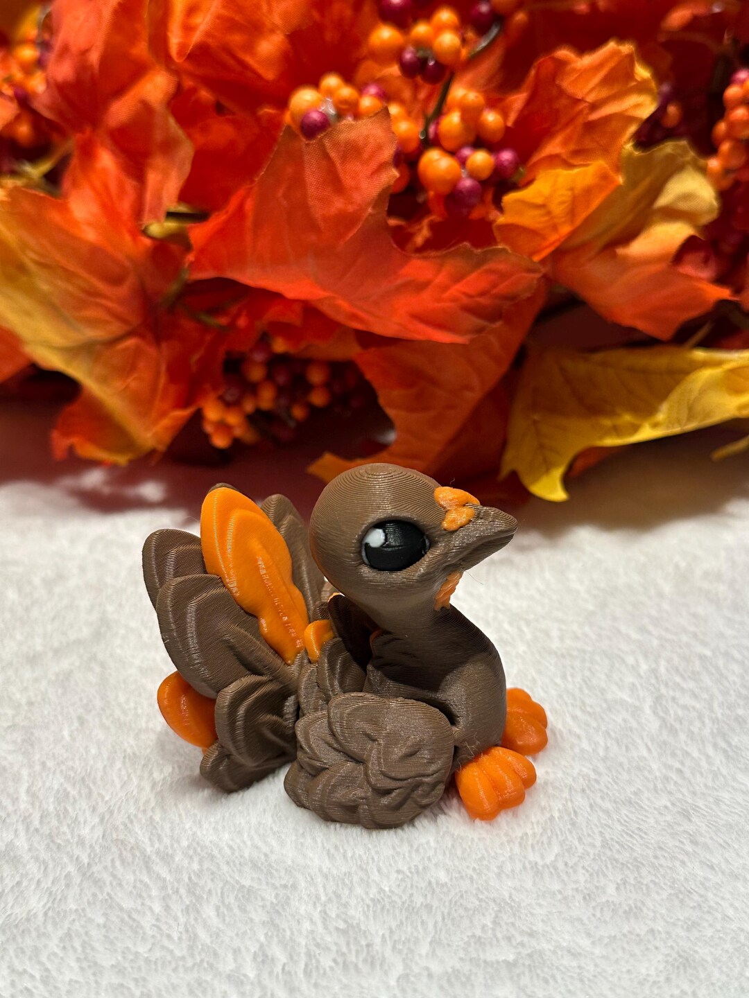 Turkey Figurine: Articulated 3D Printed Desk Pet, Fall Decor - Etsy