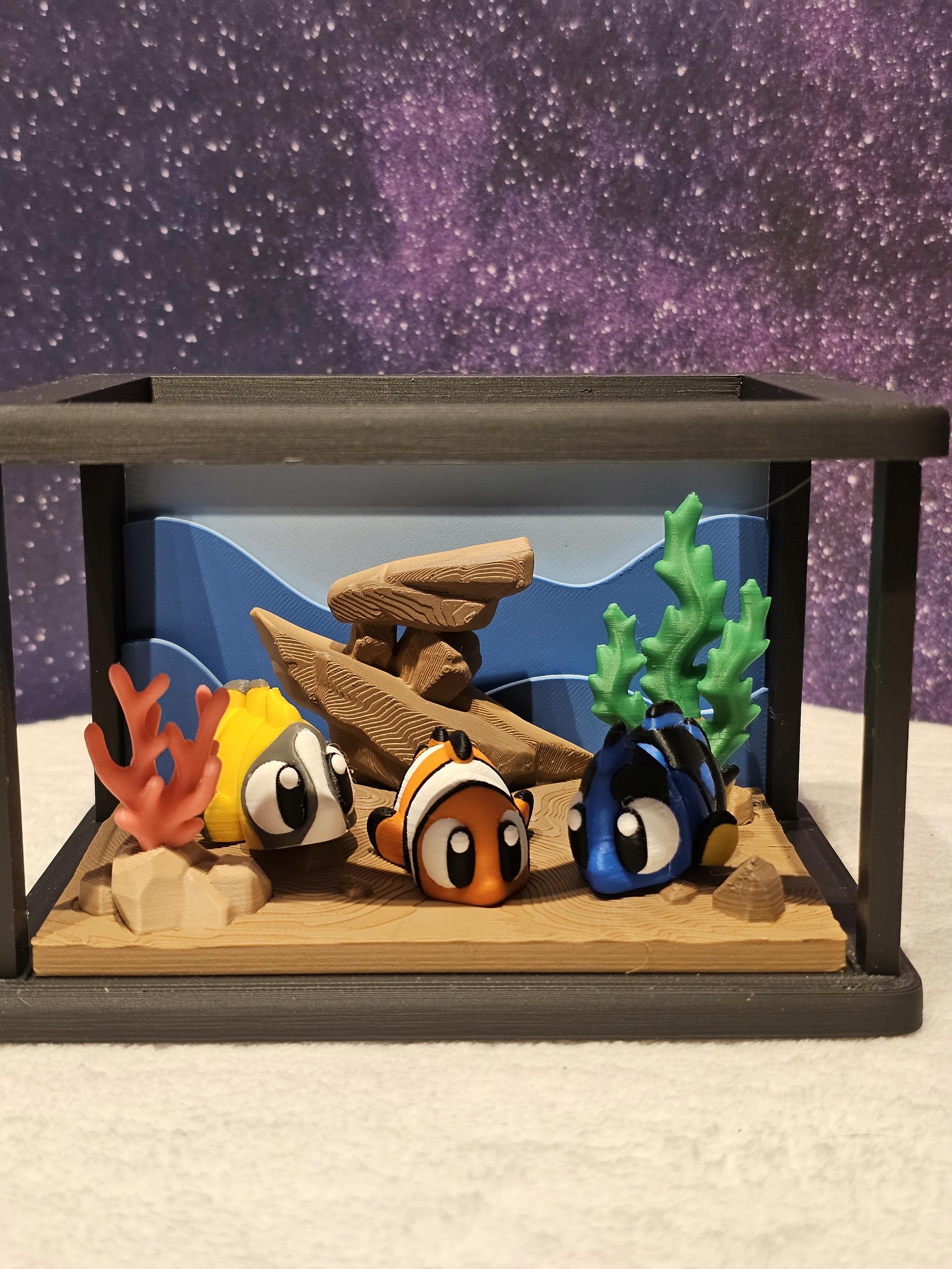 3D Printed Fish Tank Playset – Articulated Fish Fidget Toy - Etsy