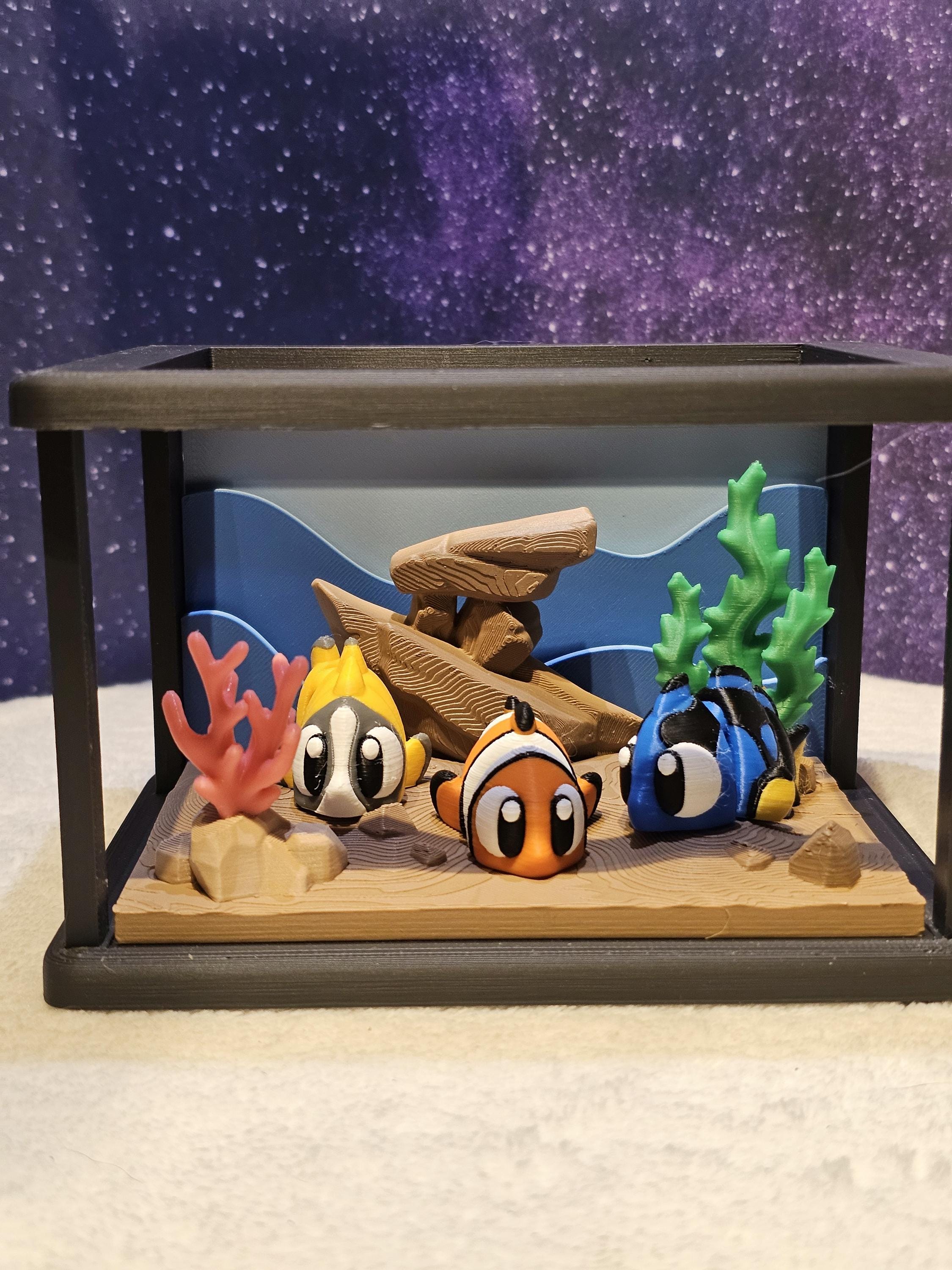 3D Printed Fish Tank Playset – Articulated Fish Fidget Toy - Etsy